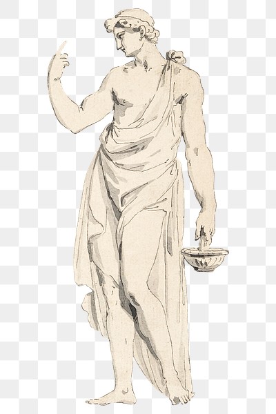 Man holding basket drawing png | Premium PNG Sticker - rawpixel