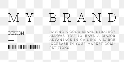 My brand typography template design | Premium Vector Template - rawpixel