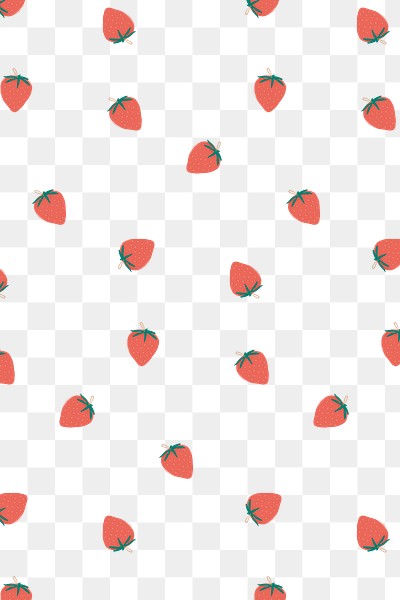 Png pastel strawberry pattern transparent | Premium PNG - rawpixel