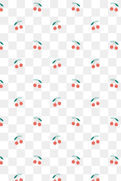 Png hand drawn cherry pattern | Free PNG - rawpixel