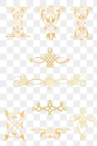 Vintage gold divider png victorian | Premium PNG - rawpixel