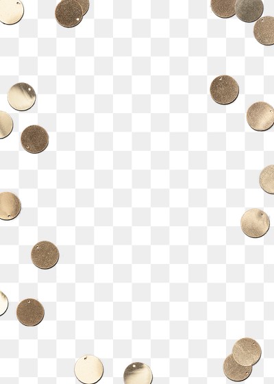 Gold confetti pattern frame png | Premium PNG - rawpixel