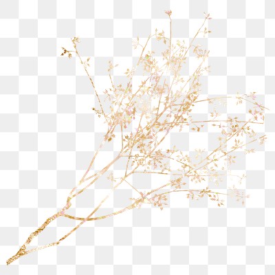 Luxury glittery botanical sticker png | Premium PNG Sticker - rawpixel