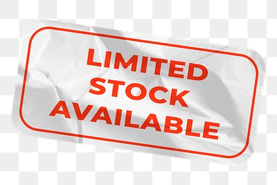 Sticker png limited stock available | Premium PNG Sticker - rawpixel