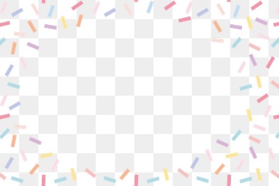 Colorful confetti sprinkle frame psd | Premium PSD - rawpixel