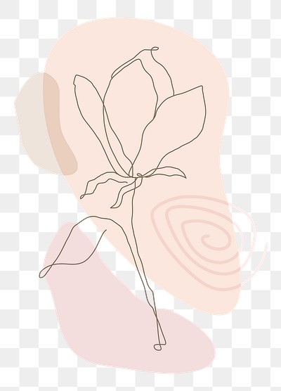 Flower monoline art vector pink | Premium Vector Illustration - rawpixel