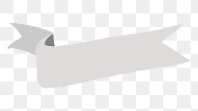 Gray ribbon PNG clipart graphic | Premium PNG Sticker - rawpixel