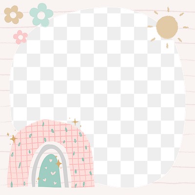 Cute frame PNG clipart, doodle | Premium PNG - rawpixel