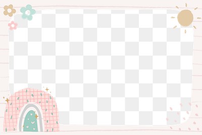 Cute frame PNG clipart, doodle | Premium PNG - rawpixel