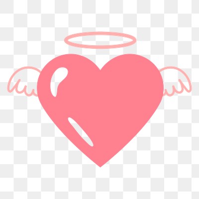 Angel heart PNG sticker, pink | Premium Icons Sticker - rawpixel