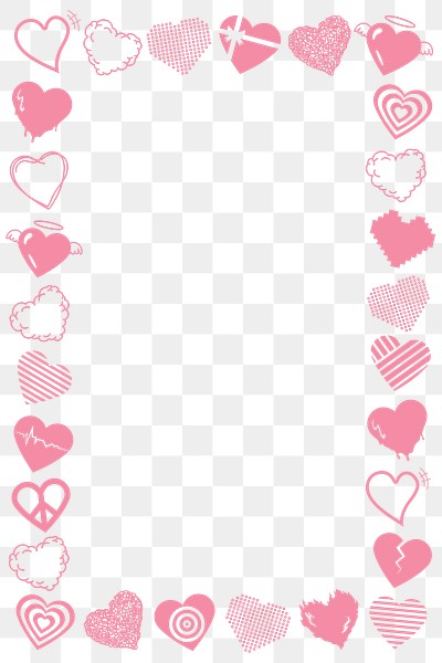 Valentines day frame psd, cute | Premium PSD - rawpixel