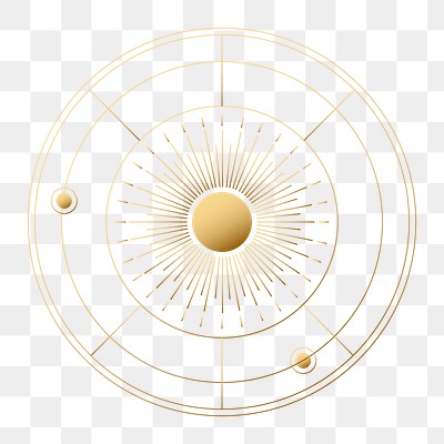 Celestial art png sticker, gold | Premium PNG Sticker - rawpixel