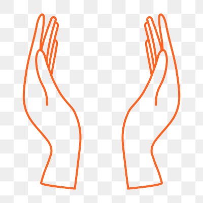 Two hands png sticker, minimal | Premium PNG Sticker - rawpixel