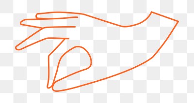 Aesthetic hand png sticker, minimal | Premium PNG Sticker - rawpixel