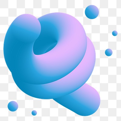 Twisted 3D png abstract shape | Premium PNG Sticker - rawpixel