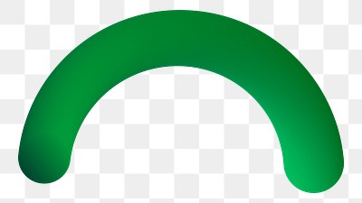 Green semicircle 3D png sticker, | Premium PNG Sticker - rawpixel