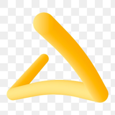 3D triangle shape png sticker | Premium PNG Sticker - rawpixel