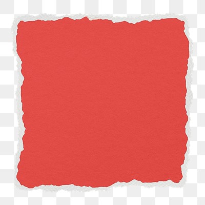 Red paper png sticker, ripped | Premium PNG Sticker - rawpixel