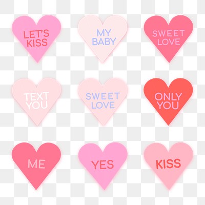 Heart shape stickers png transparent, | Premium PNG - rawpixel