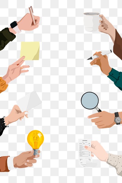 Business teamwork png, hands border | Premium PNG - rawpixel