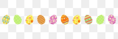 Easter eggs png patterned divider, | Premium PNG - rawpixel