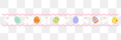 Easter eggs png patterned divider, | Premium PNG - rawpixel