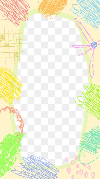 Png crayon doodle kids frame, | Premium PNG - rawpixel