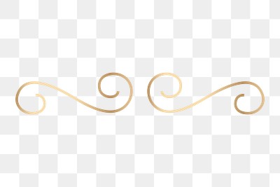 Png gold scroll divider, luxury | Premium PNG Sticker - rawpixel