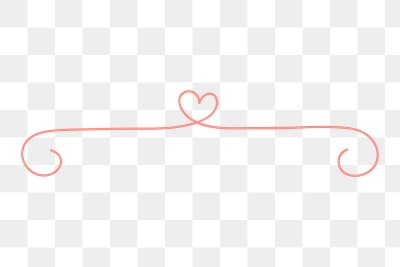 Png pink heart scroll divider, | Free PNG Sticker - rawpixel