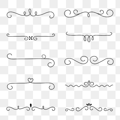 Classy scroll divider png, clipart | Premium PNG - rawpixel