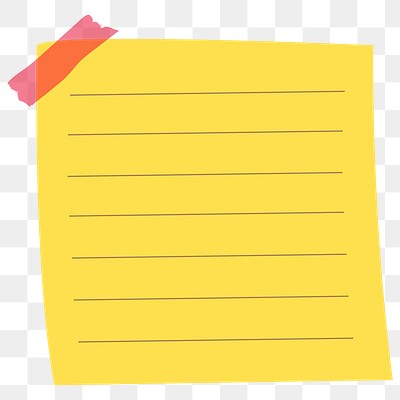 Yellow reminder note sticker design | Premium PNG Sticker - rawpixel