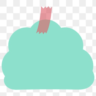 Green cloud shaped reminder note | Premium PNG Sticker - rawpixel