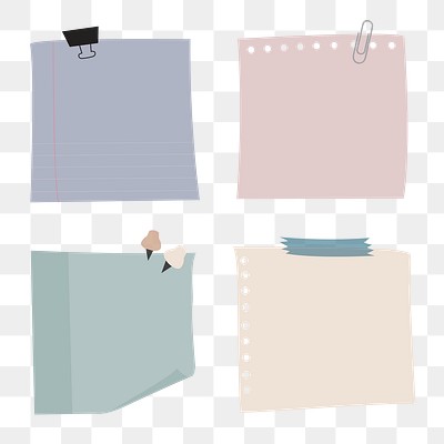 Set of notepaper on transparent | Premium PNG - rawpixel