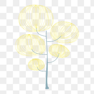 Yellow tree sticker design element | Premium PNG Sticker - rawpixel