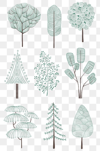 Cute pine tree sticker design | Premium PNG - rawpixel