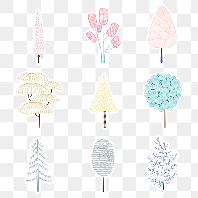 Cute pastel pine tree sticker | Premium PNG - rawpixel