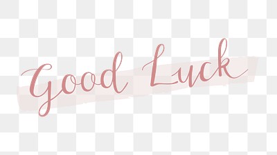Png good luck word art | Premium PNG Sticker - rawpixel
