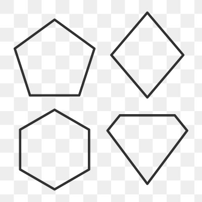 Stroke geometric shapes set transparent | Premium PNG - rawpixel