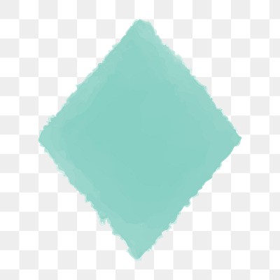Green watercolor rhombus geometric shape | Premium PNG Sticker - rawpixel