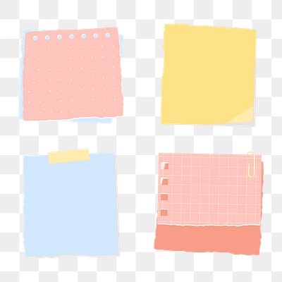 Colorful paper note collection social | Premium PNG - rawpixel