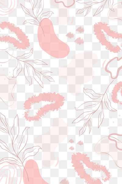 Pink botanical patterned background vector | Premium Vector - rawpixel