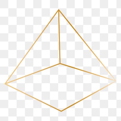 Minimal gold pyramid shape transparent | Premium PNG Sticker - rawpixel