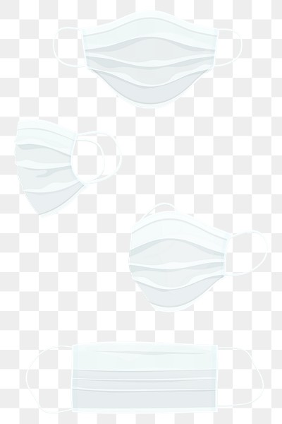 Surgical face mask set transparent | Free PNG - rawpixel