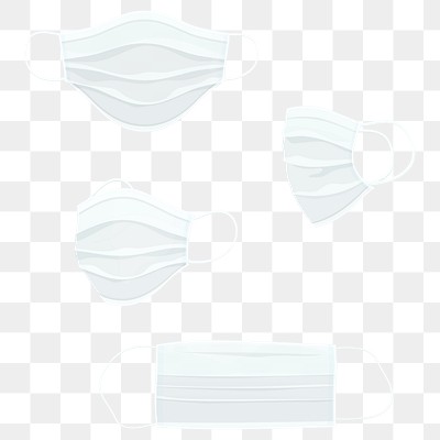 Surgical face mask set transparent | Free PNG - rawpixel