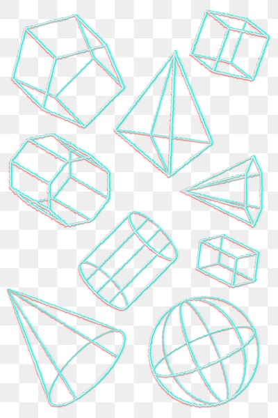 3D geometric shape design element | Premium PNG - rawpixel