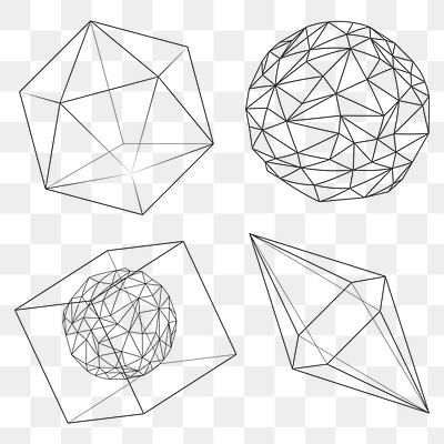 Black 3D icosahedron design element | Premium PNG Sticker - rawpixel