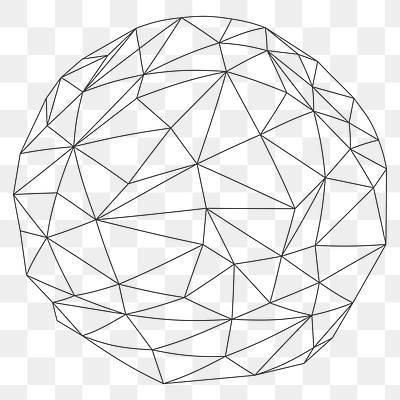 Black 3D icosahedron design element | Premium PNG Sticker - rawpixel