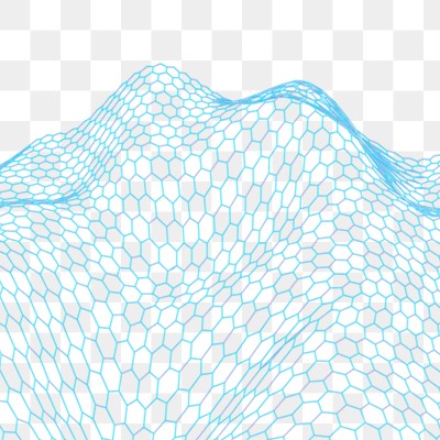 Blue 3D wave pattern design | Free PNG - rawpixel