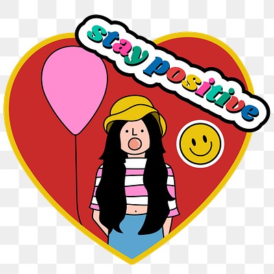 Stay positive youth day sticker | Premium PNG Sticker - rawpixel