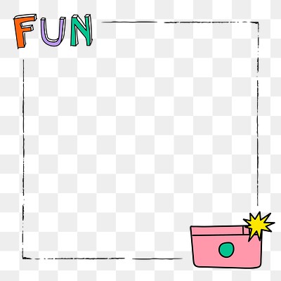 Colorful fun square frame design | Premium PNG - rawpixel